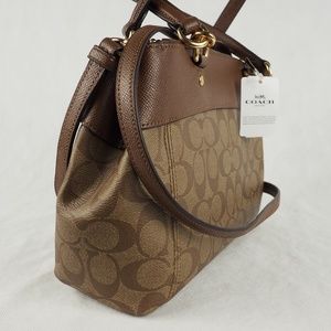 Coach | Bags | Coach Mini Brooke Carryall Bag Signature Brown | Poshmark